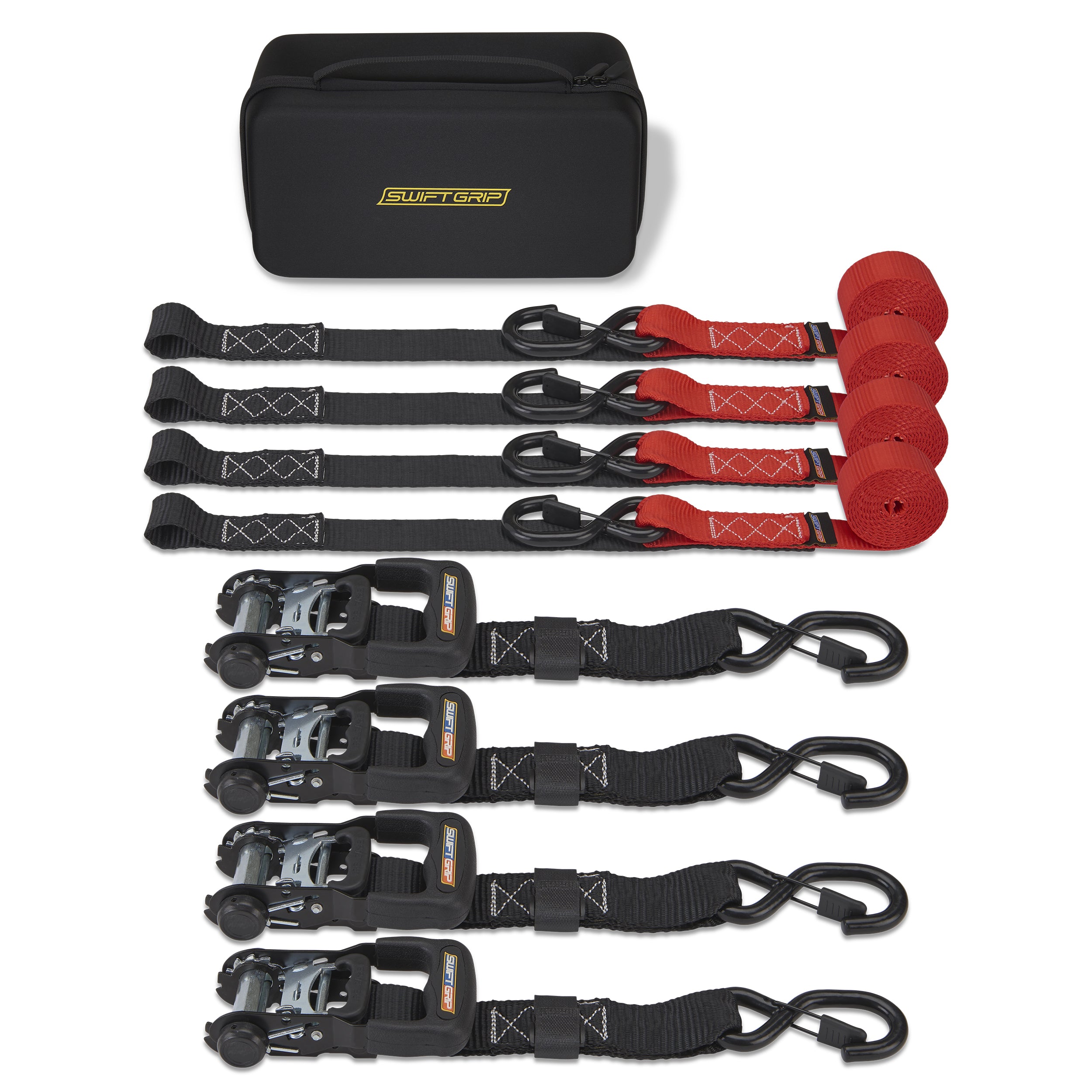 Ratchet Straps Heavy Duty Tie Downs, (4) Heavy Duty Ratchet Strap with ...